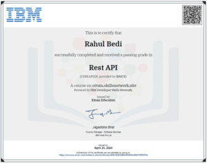 IBM Rest API Certification Course – EtrainIndia