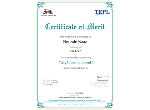 Tally – EtrainIndia